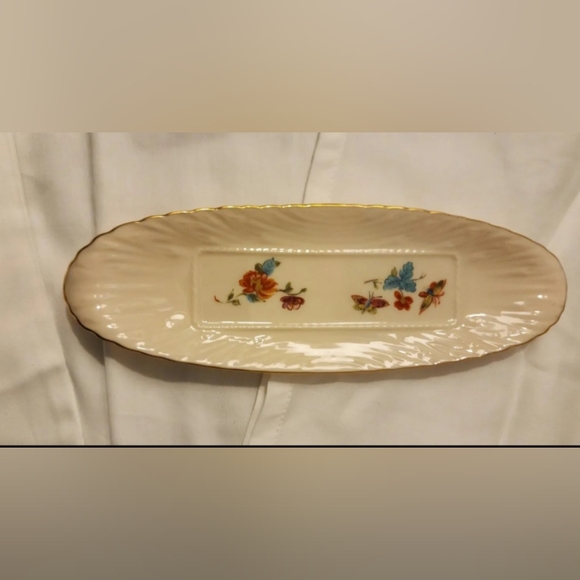Lenox | Dining | Vintage Lenox Usa Special Dish Floral With Butterflies ...